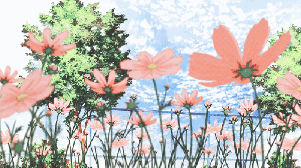 Beautiful flowers swaying in the wind - Cartoon GIFs & MP4 Videos ...
